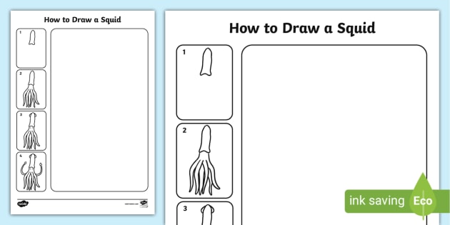 FREE! - How to Draw a Squid (teacher made)