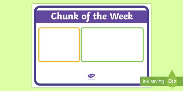 Chunk of the Week Display Poster