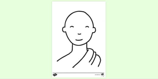 FREE! - Boy With a Shaved Head Colouring Page | Twinkl Resources