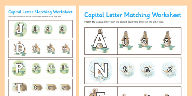 Capital Letter Matching Worksheet • Twinkl.com.au