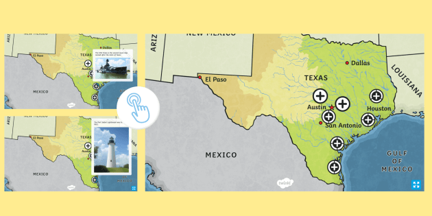 Texas History Interactive Click and Learn Digital Picture