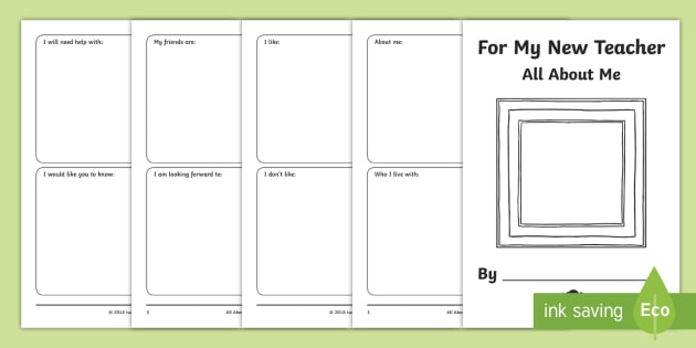 My New Teacher Booklet SEN (teacher made)