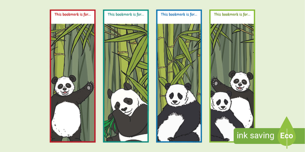 FREE! - Panda Bookmarks | Educational Resources | Twinkl