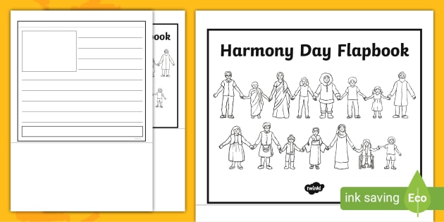 Harmony Day Blank Flap Book (teacher made)