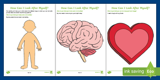 How Can I Look After Myself? Worksheet (teacher made)