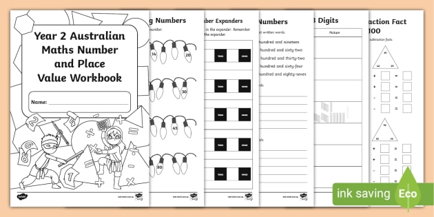 Year 2 Australian Maths Number and Place Value Workbook