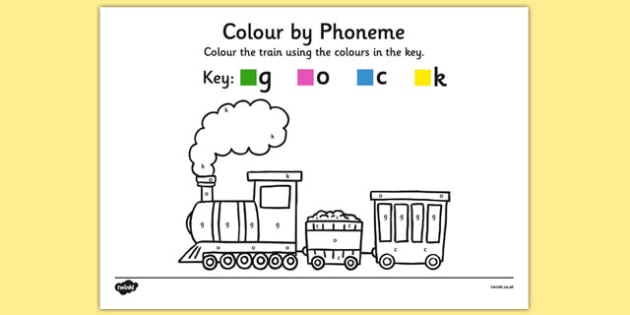 Colour by Phoneme Train Phase 2 g o c k