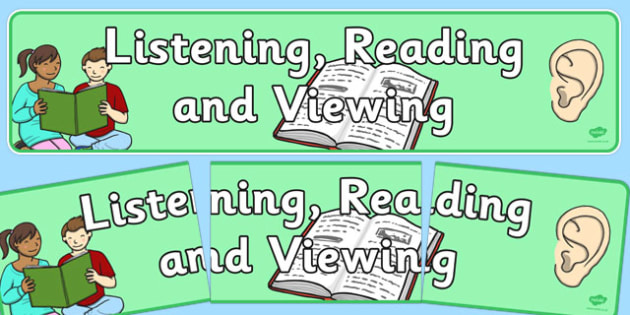 Listening, Reading and Viewing Display Banner NZ