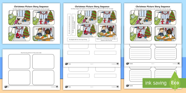 Christmas Sequencing Differentiated Worksheets