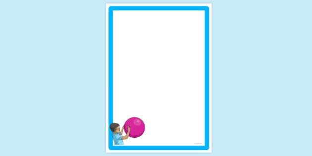 FREE! - Simple Blank Ball Roll Page Border | Page Borders | Twinkl