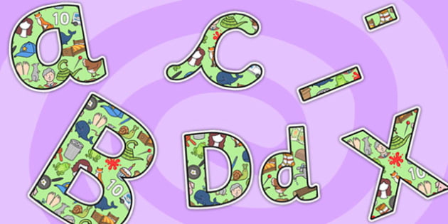 Letters and Sounds Themed Display Lettering-letters and sounds, display