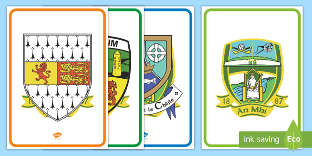 County Crests Display Pack-Irish (teacher made)