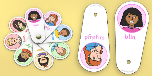 FREE! - Emotion Fans Welsh - feelings, visuals, visual, aids, emotions