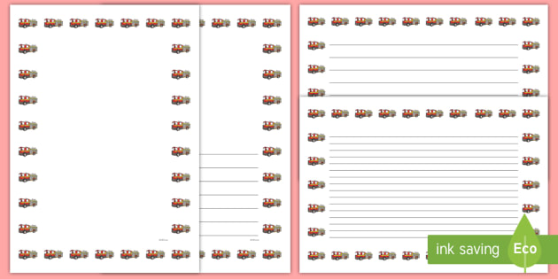 Fire Engine Page Border Pack (Teacher-Made)