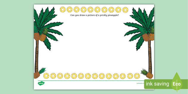 FREE! - Pineapple Drawing Prompt (teacher made)