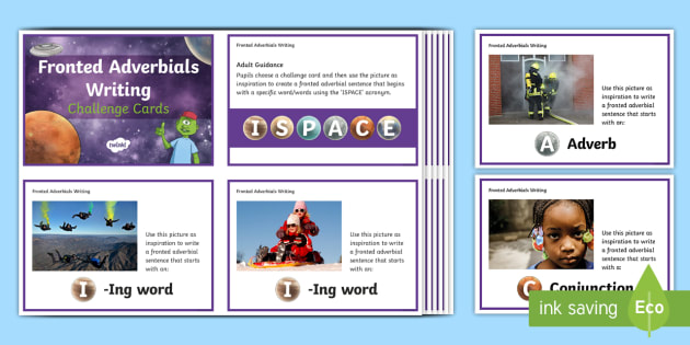 What Is a Fronted Adverbial? Fronted Adverbials Writing Challenge Cards