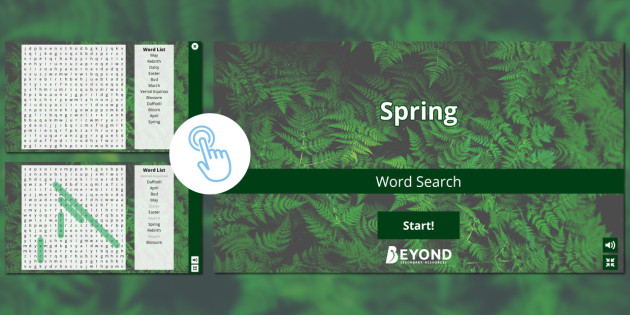 Spring Word Search | Form Time | Interactive Games | Beyond