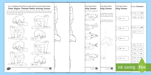Multiplying and Dividing Two-Digit Numbers and One-Digit Numbers Polar ...