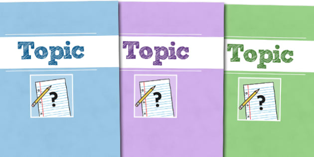 A4 Topic Divider Covers (teacher made)