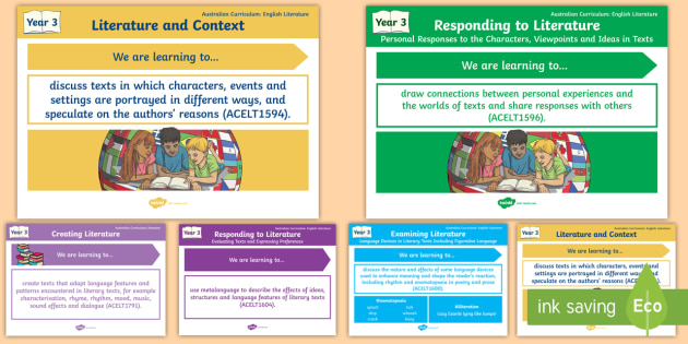 Australian Curriculum English: Year 3 Literature Content Descriptions ...