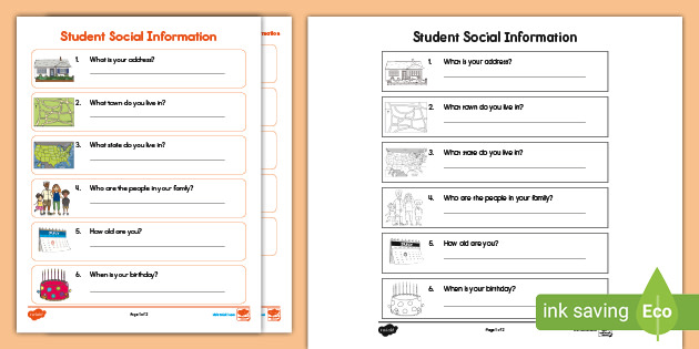 Student Social Information Activity
