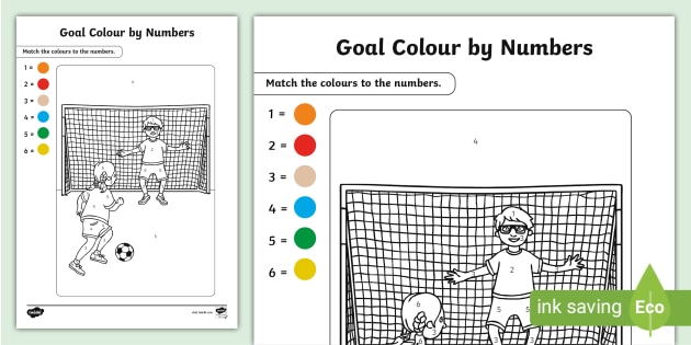 FREE! - Goal Colour by Number (teacher made)