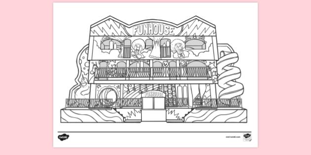FREE! - Fun House Colouring | Colouring Sheets