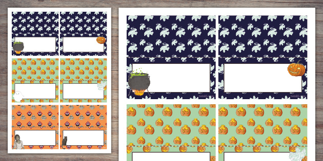 Halloween Place Name Cards | Twinkl Party