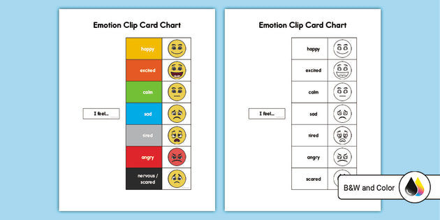 Emotion Clip Card Activity (teacher made)