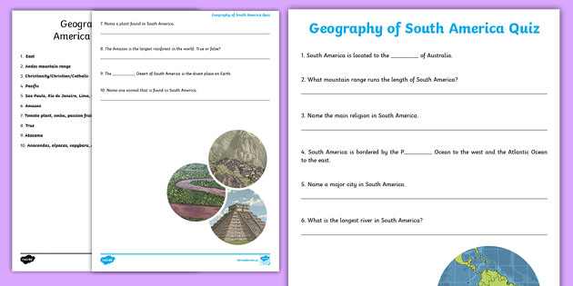 Crash Course Podcast Geography of South America Quiz