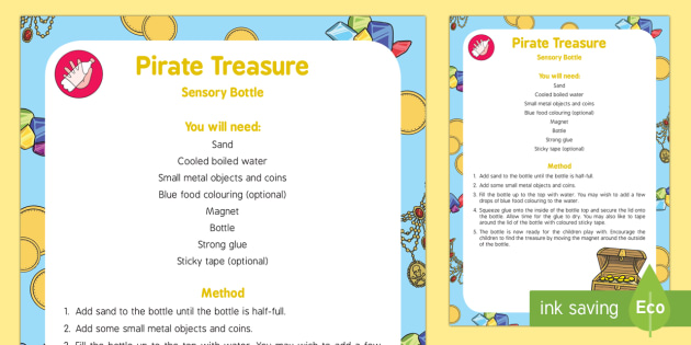 Pirate Treasure Sensory Bottle (teacher made)