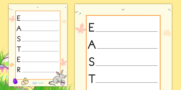 Easter Acrostic Poem