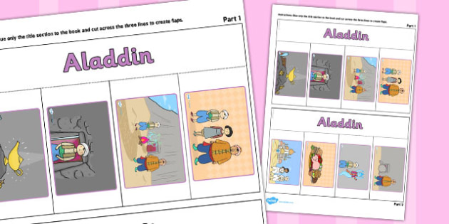 Aladdin Story Writing Flap Book (teacher made)