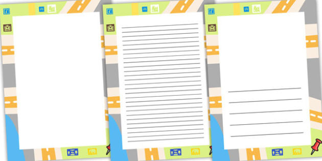 Geography Page Borders - geography, writing template, borders