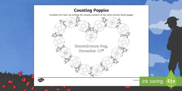 Poppy Counting Worksheet / Worksheet
