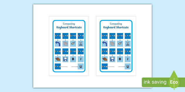 Computing Keyboard Shortcuts Posters (teacher made)