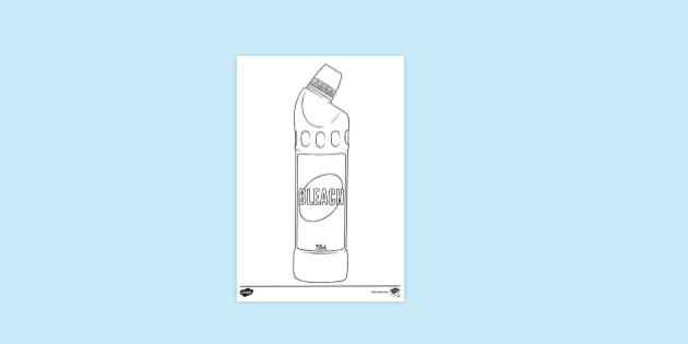 Bottle of Bleach Colouring Sheet | Teaching Resources