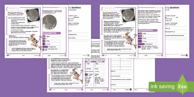 Mercury Fact File | Differentiated Comprehension | Year 5