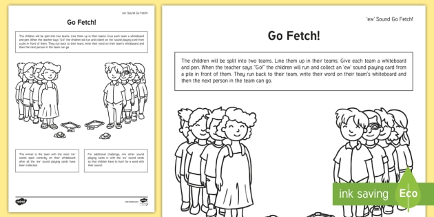 'ew' Sound Go Fetch Game Adult Guidance