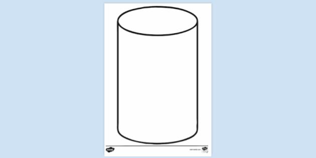 FREE! - Cylinder Colouring Sheet (teacher made)