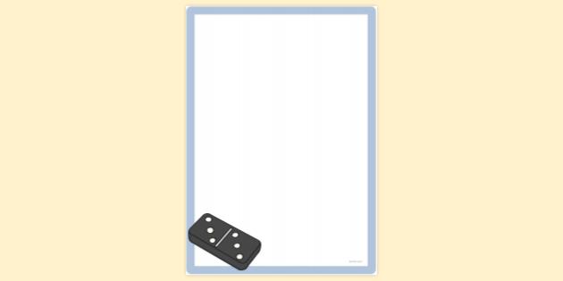 * NEW * Simple Blank Double Three Domino Page Border | Twinkl