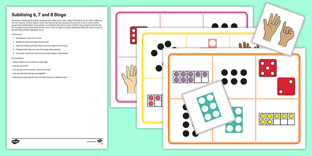 👉 Subitising Bingo Game (teacher made)
