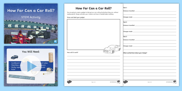 How Far Can a Car Roll? STEM Activity Pack