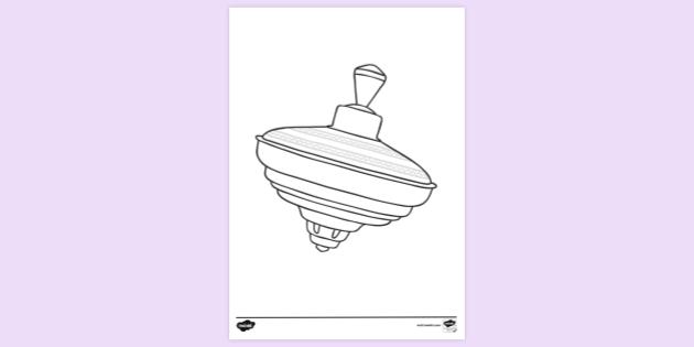 FREE! - Spinning Top Colouring Sheet | Colouring SheetsFREE! - Spinning Top