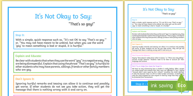 How to Respond to LGBTQ Bullying Poster | Bullying | Twinkl