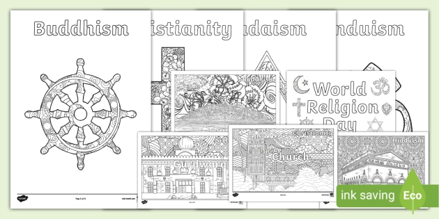 World Religion Day Mindfulness Colouring Sheets