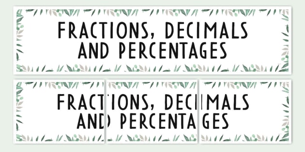 Fractions Display Banners | twinkl.com.au