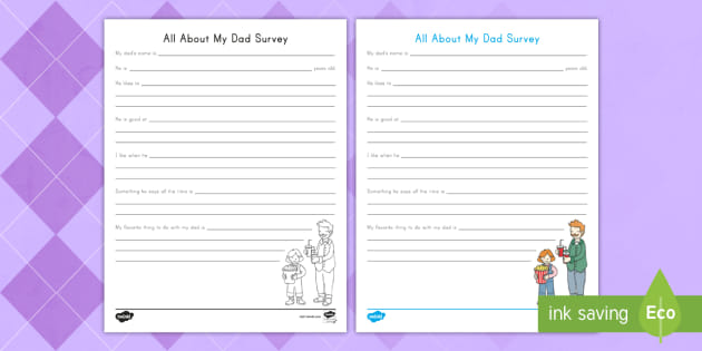 All About My Dad Survey Activity (teacher made)