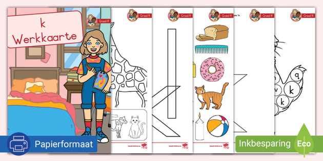 Werkkaarte Letter k (teacher made)