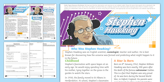 Stephen Hawking Readings | twinkl.com.au